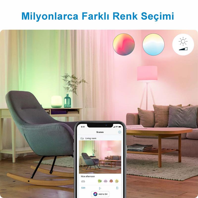 WİZ Wi-Fi 100W Renkli Akıllı Ampul A67 E27