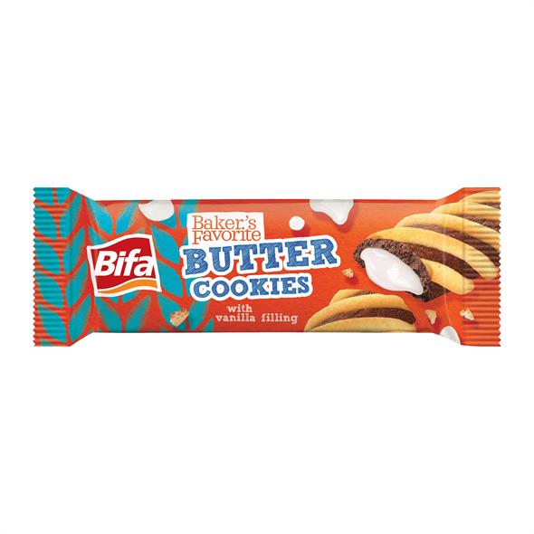 Bifa Bakers Favorite Butter Biscuit with Vanilla Cream 20 gr x 24 pieces