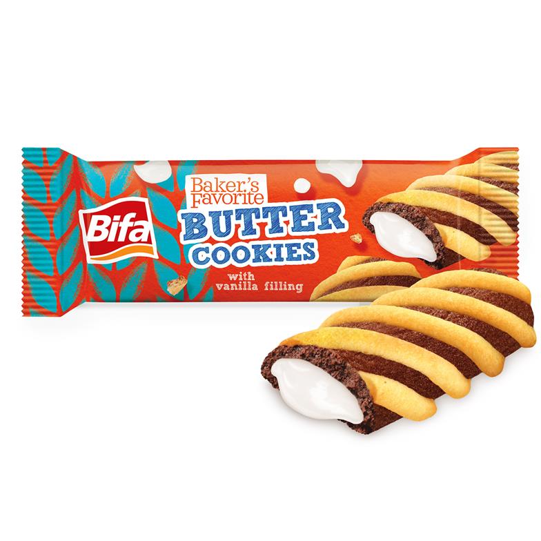 Bifa Baker's Favorite Butter Biscuit with Vanilla Cream 20 gr x 24 pieces