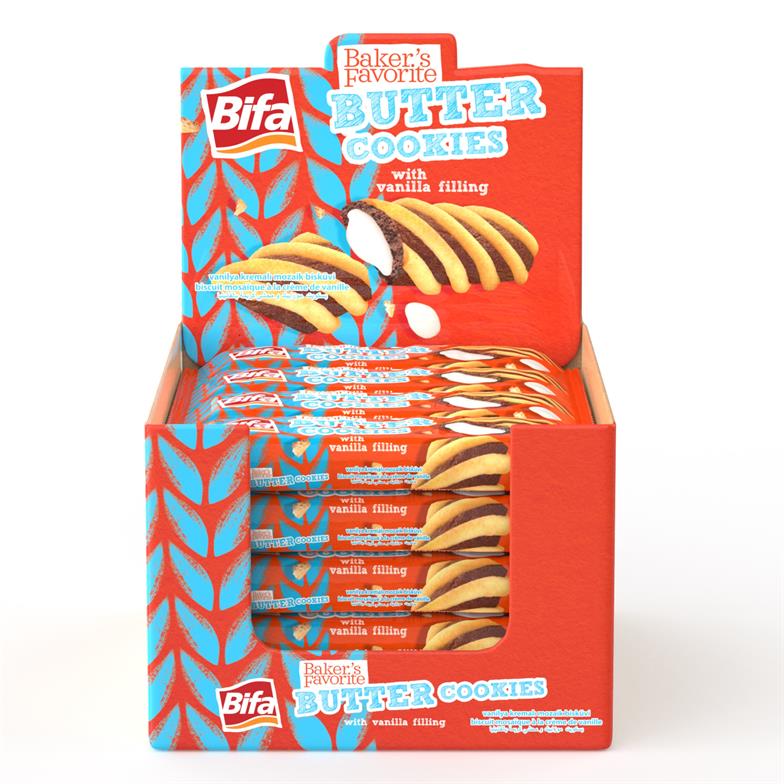 Bifa Baker's Favorite Butter Biscuit with Vanilla Cream 20 gr x 24 pieces
