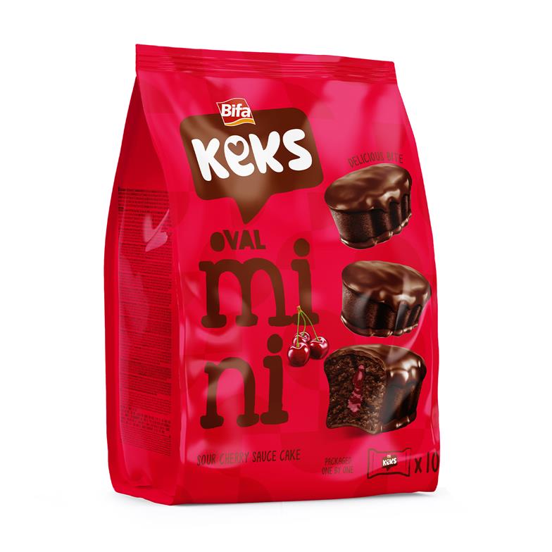 Bifa Keks Mini Oval Cake with Cocoa and Cherry 180 g x 2 Pieces