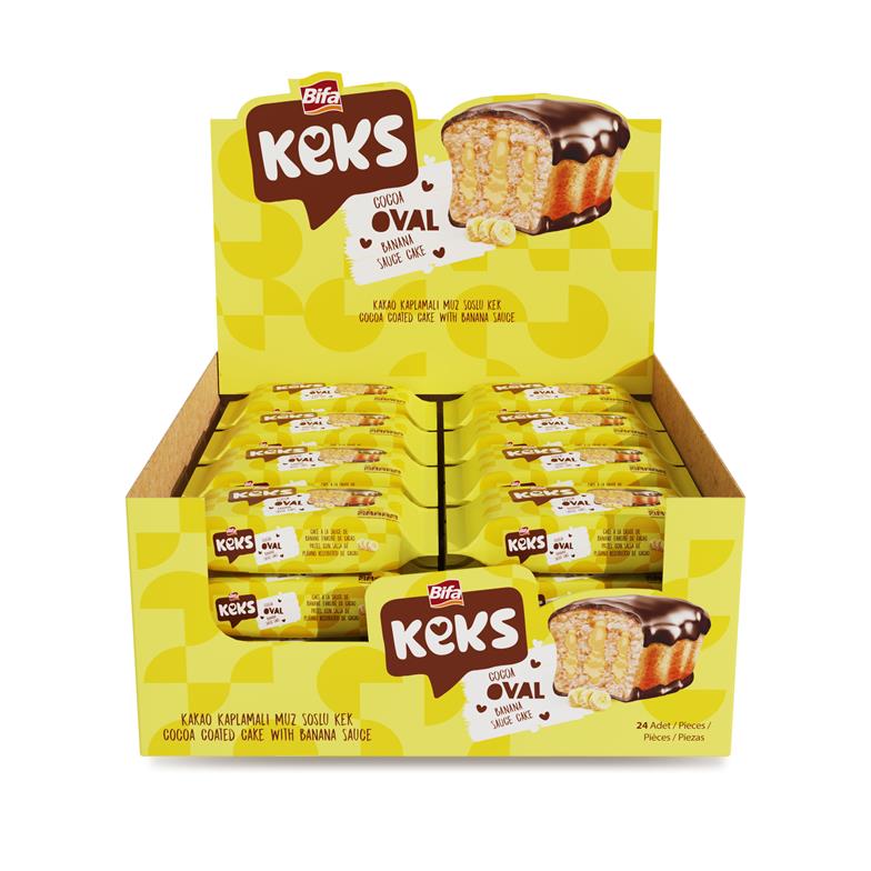 Bifa Keks Oval Cake with Banana 45 gr x 24 Pieces