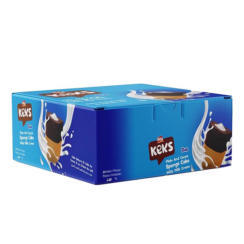 Bifa Keks Sponge Cake Duo Plain and Cocoa 45 gr x 24 pieces