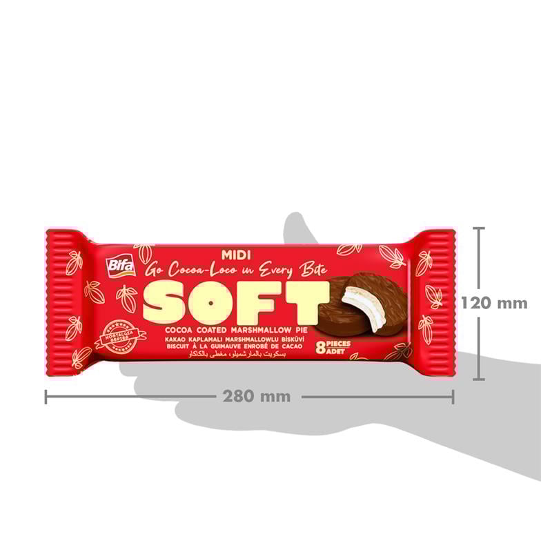 Bifa Soft Kakaolu Marshmallowlu Bisküvi 160 gr x 2 adet