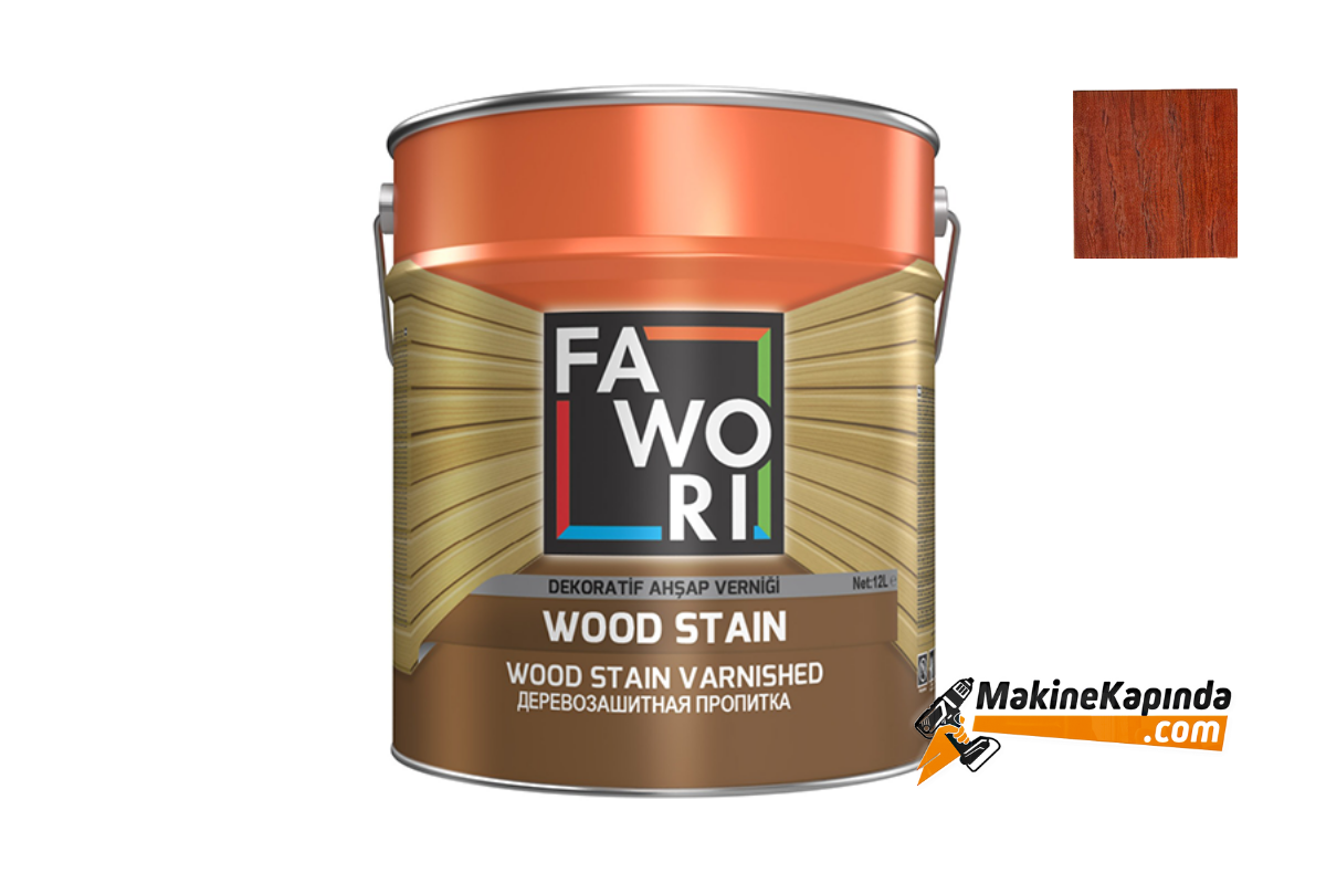 Fawori Wood Stain Dekoratif Ahşap Verniği 0,75LT - teak