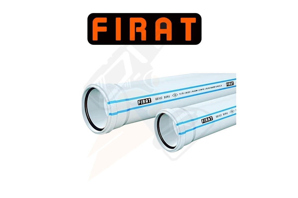 Fırat Gediz PVC Atık Su Borusu 50x2000 Mm | makinekapinda.com