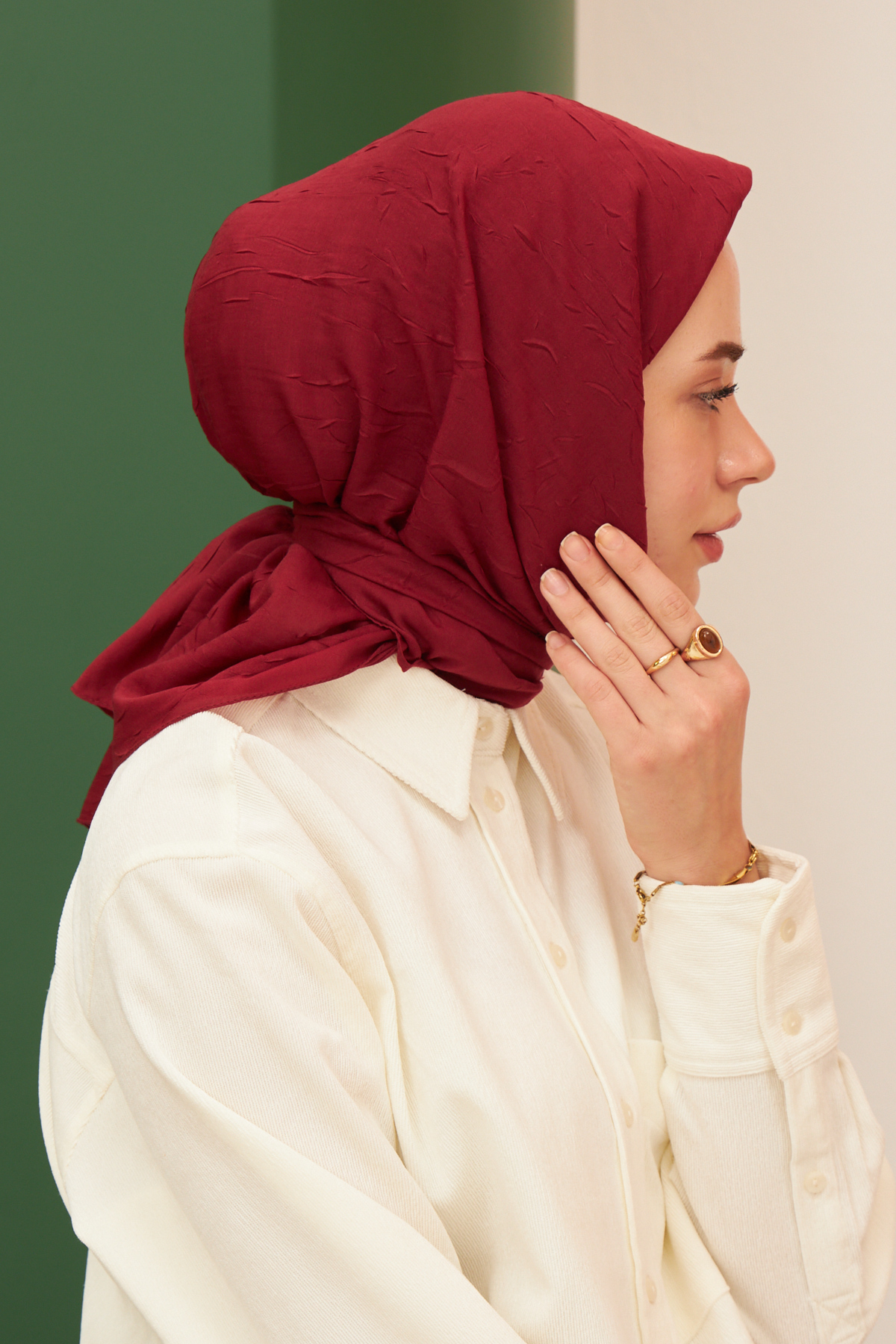 Bambu Eşarp Bordo Hemen Sipariş Ver | İpekhan Eşarp