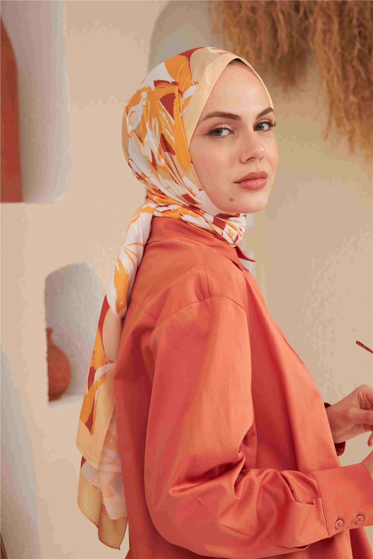 Pamuk Şal - Comfort Arya Şal Kum Kahve 3028-11 Sepete Ekle | İpekhan Şal