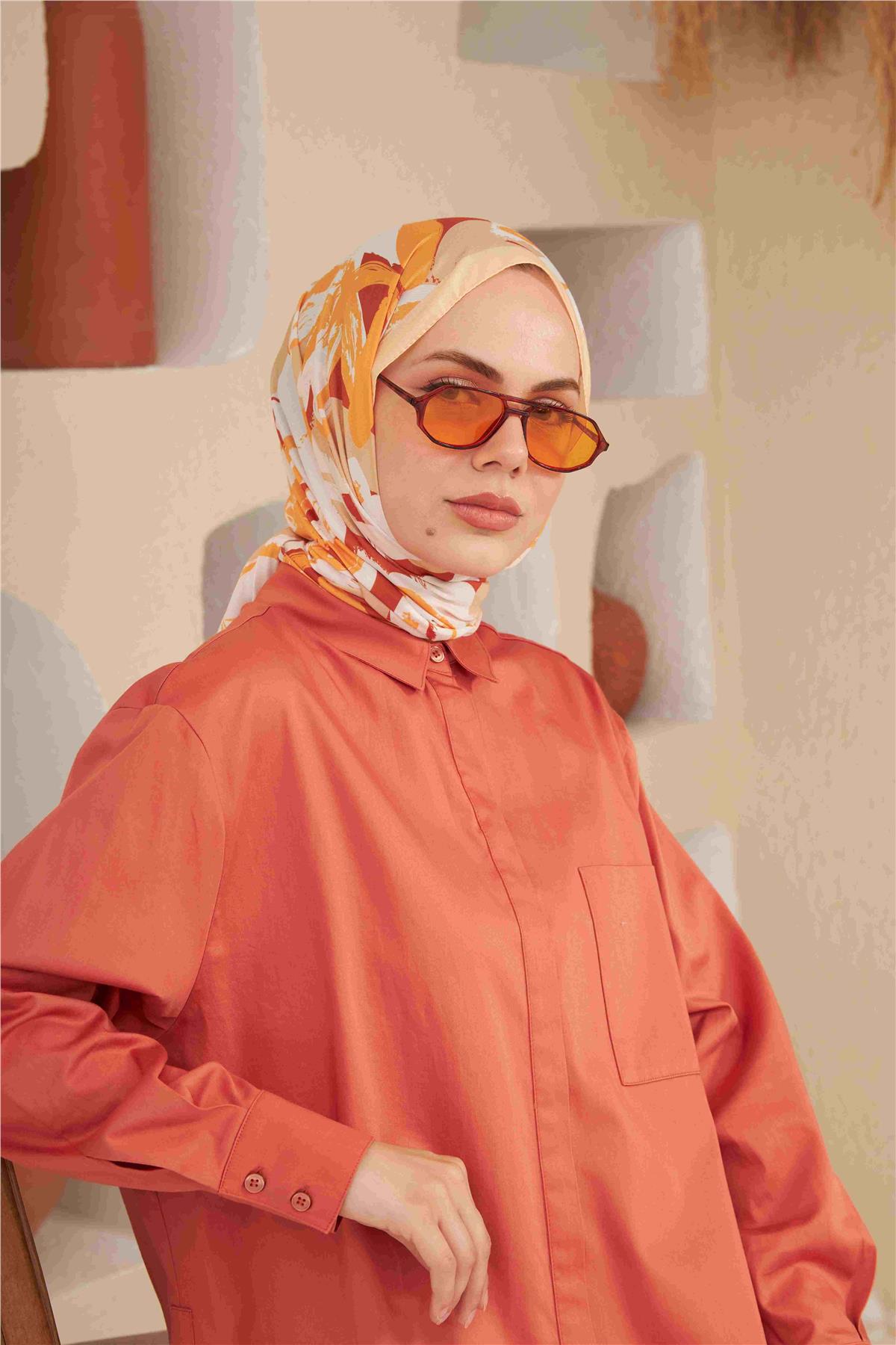 Pamuk Şal - Comfort Arya Şal Kum Kahve 3028-11 Sepete Ekle | İpekhan Şal