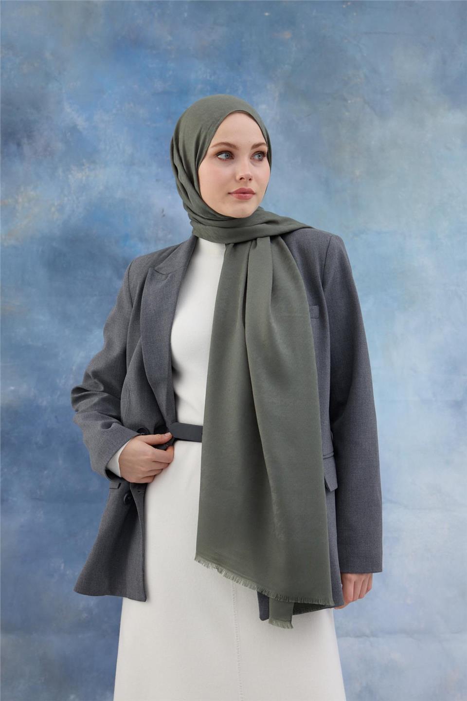 Pamuk Jakar Şal - Kaz Ayağı Desen Pamuk Jakar Şal Yosun 8011-14 Sepete Ekle | İpekhan Pamuk ...