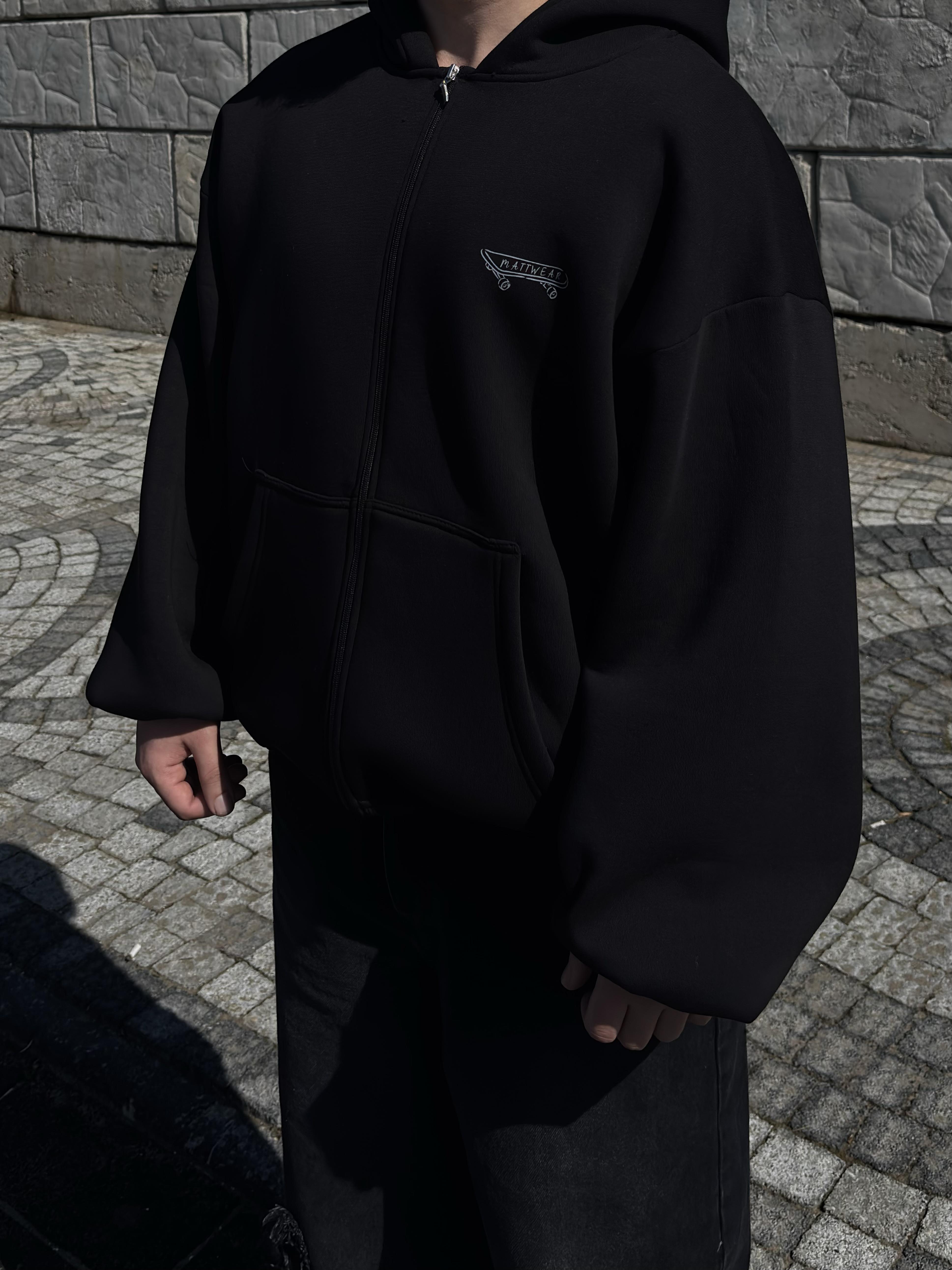 Premium Oversized Black Hoodie