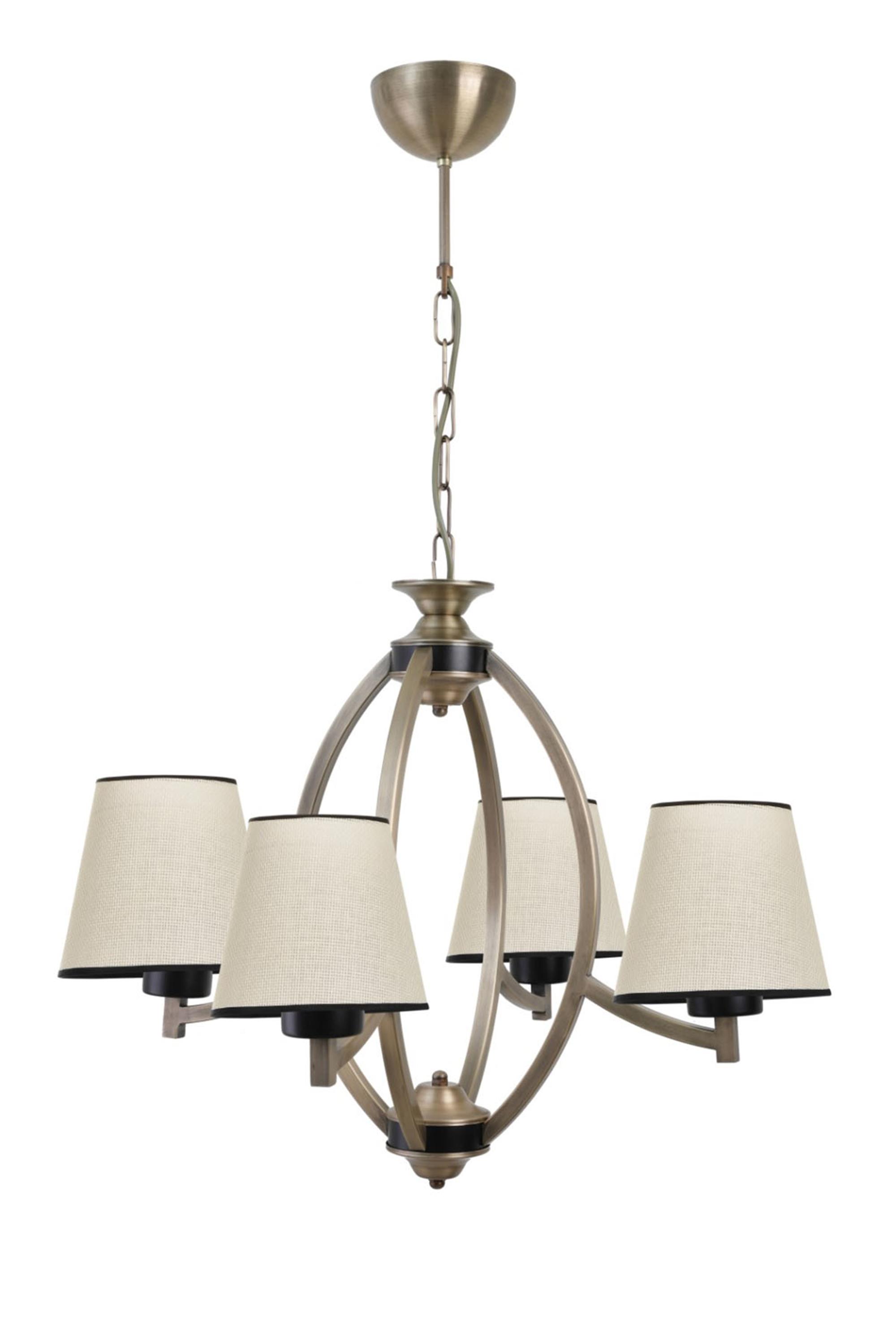 Lumexx Paul 4 Lü Eskitme Avize Açık Hasır Abajurlu | Çetinkaya