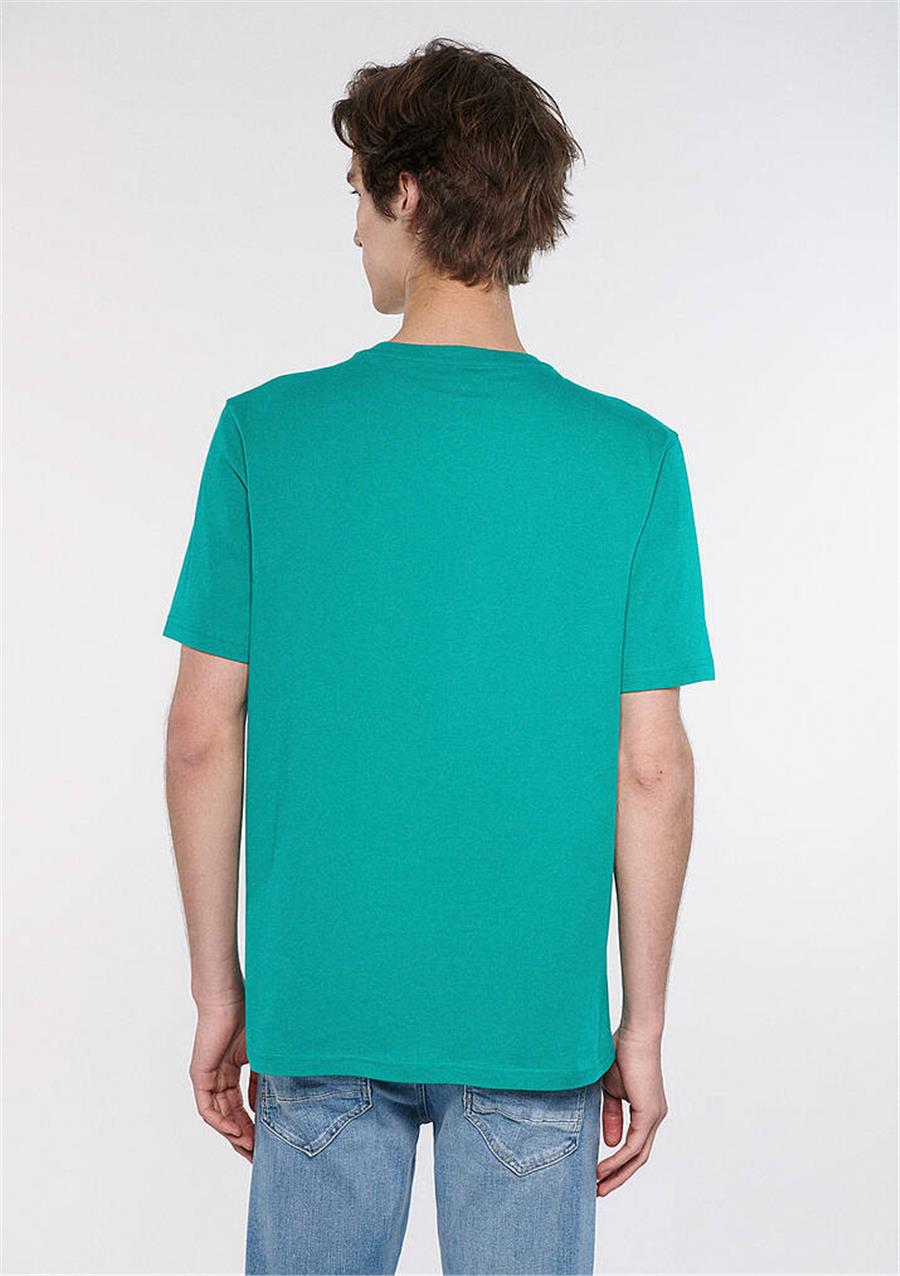 Mavi M066842-71825 Turkuaz Mavisi Erkek Mavi Logo T-Shirt Logo T-Shirt ...