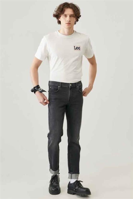 Lee L707 040 Koyu Grı Erkek Daren Zıp Fly Regular Straıght Jean Pantolon