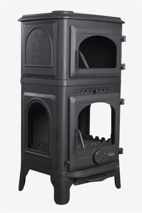 TDS İnci Dik Fırınlı, Yan Camlı, Yan Kapaklı Döküm Şömine Soba | Çetinkaya