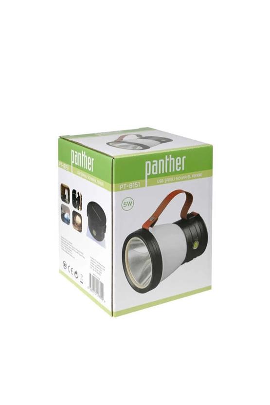 Panther Pt-8151 Usb Şarjlı Solar El Feneri̇