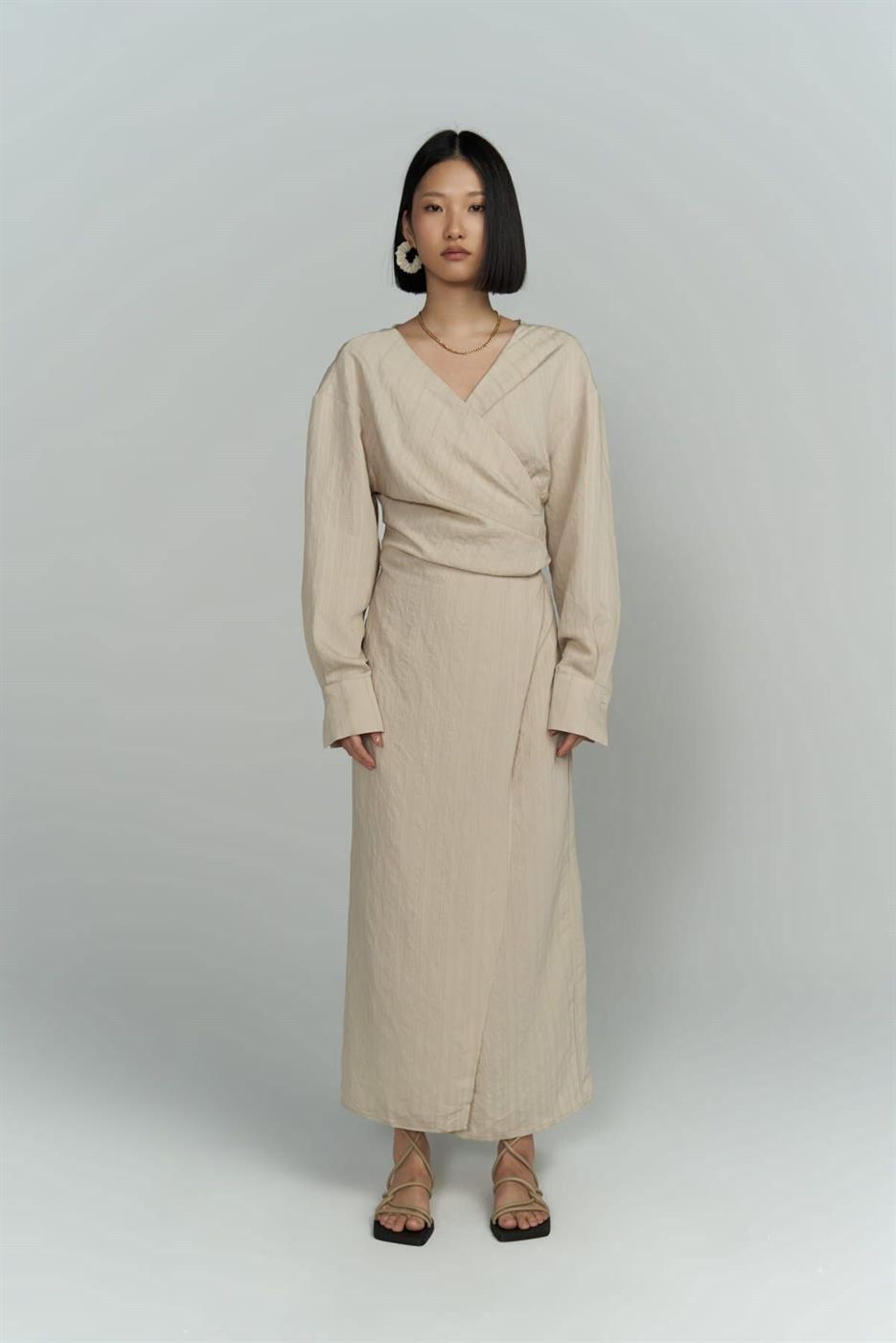 Ceria Füme Uzun Elbise | Mai Studios