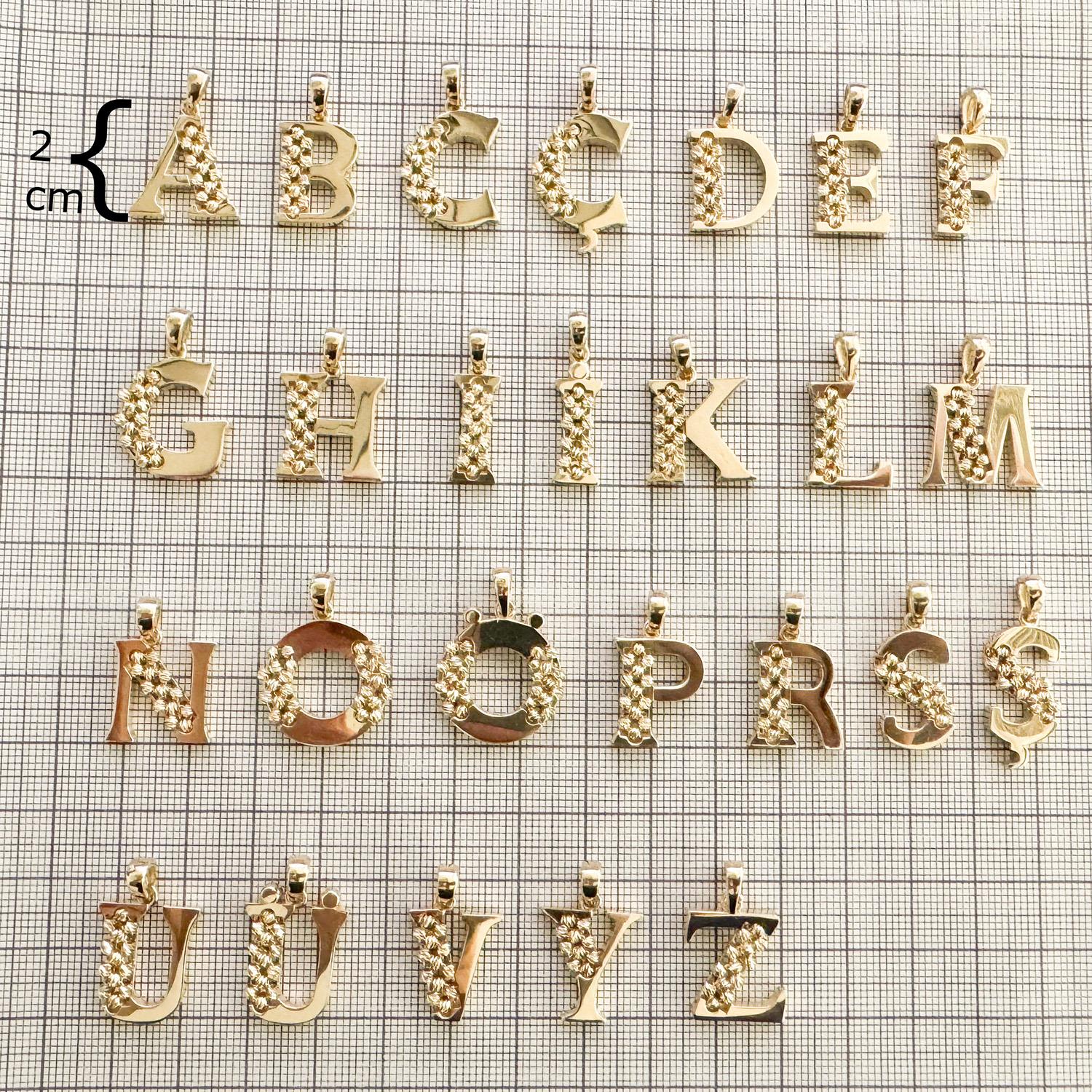 S Harfi Dorika Toplu 14 Ayar Altın Kolye Ucu 1BR0004114－Hakan Mücevherat