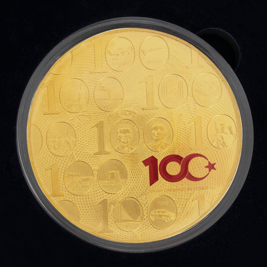 Türkiye Cumhuriyeti'Nin 100. Yılı Altın Hatıra Parası - XXH0000373 ...