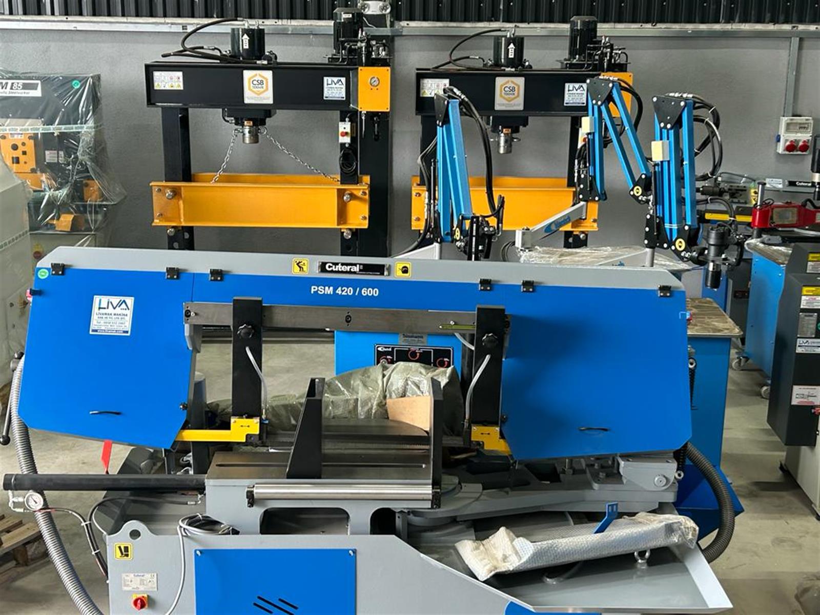 CUTERAL PSM 420 - 600 M Semi Automatic Miter Bandsaw Machine - Stock