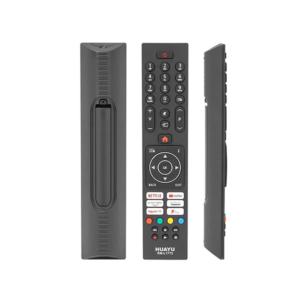 Huayu RM-L1772 Netflix-YouTube-Twitch-Prime Video Tuşlu Universal Lcd Led Tv Kumandası | bayimax.com