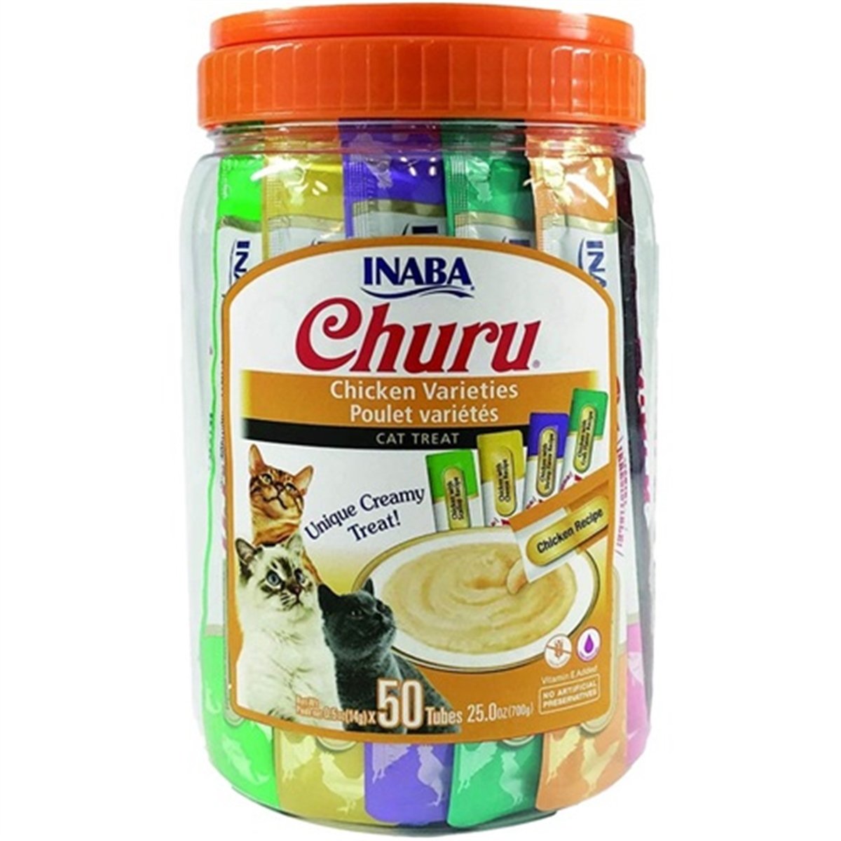 Ciao Churu Cream Tavuklu Kedi Ödül Kreması 50 x 14 Gr + Saklama Kabı Hediyeli