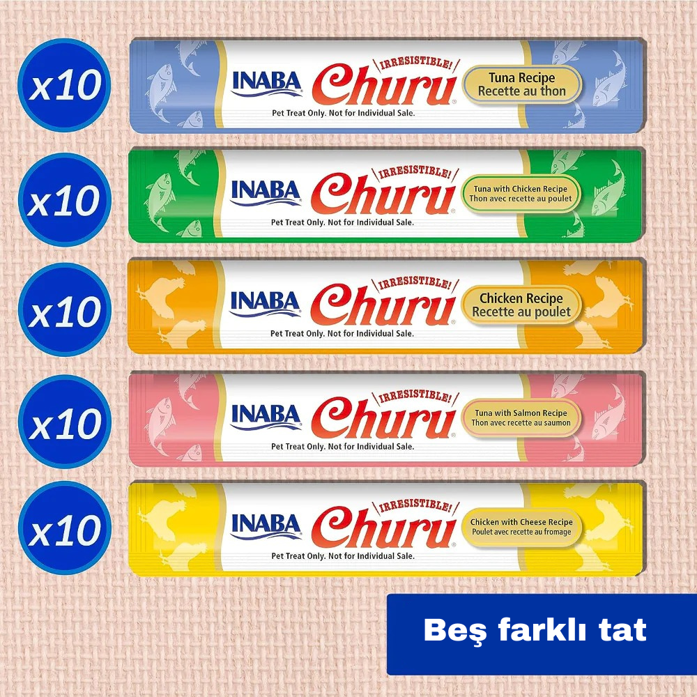 Ciao Churu Cream Tuna ve Tavuklu Kedi Ödül Kreması 50 x 14 Gr + Saklama Kabı Hediyeli