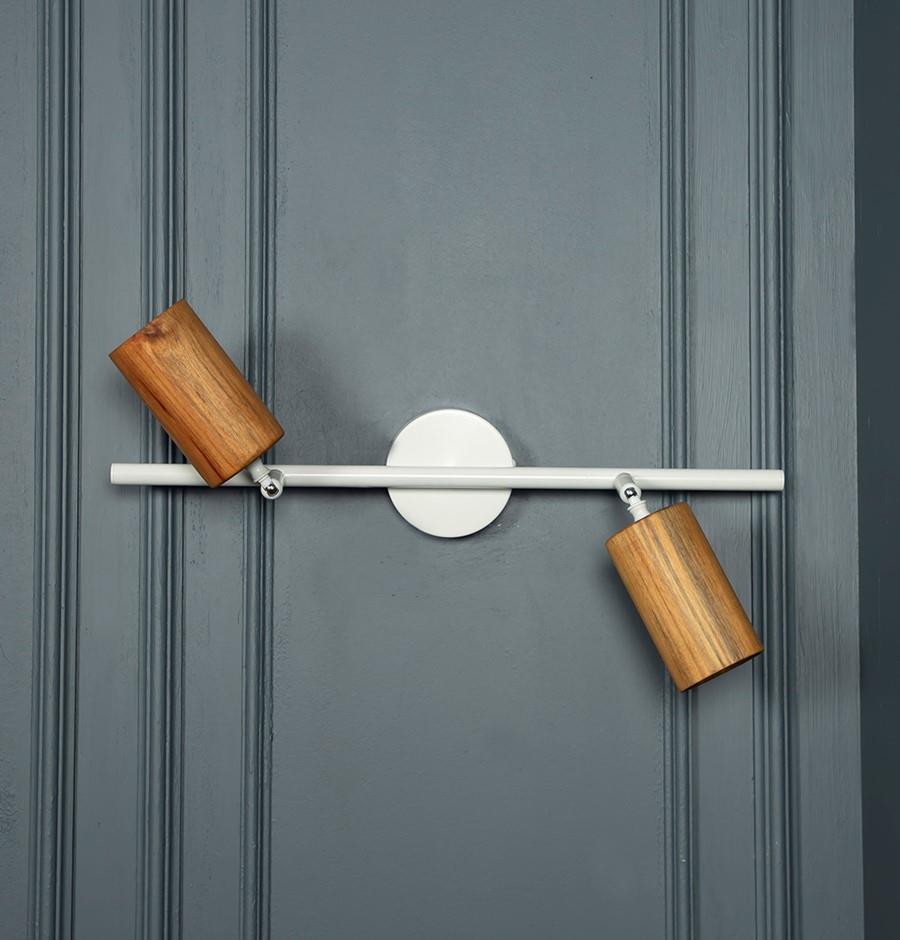 Niagara Ahşap & Beyaz Aplik