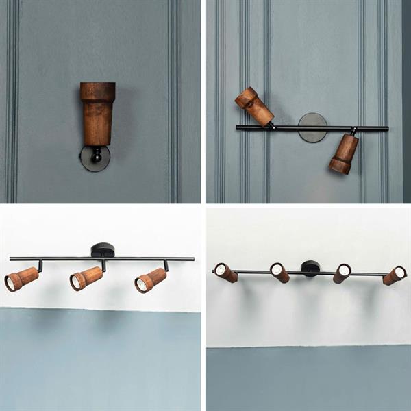 Victoria Ahşap & Siyah Aplik