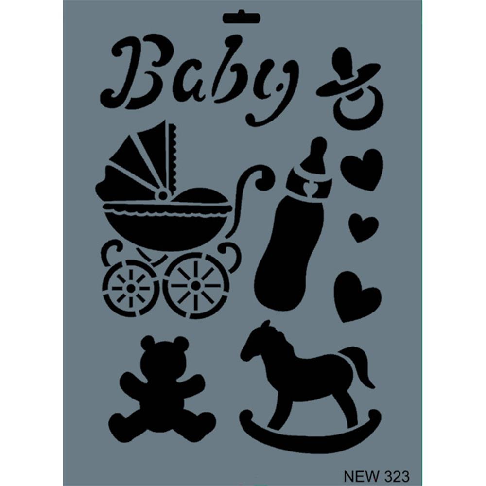 Baby Set Stencil Şablon 25X35 cm - Rich New 323