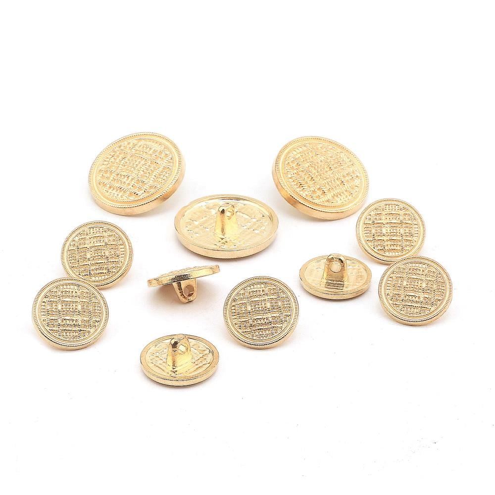 Trençkot ve Blazer Ceket Düğme Takımı Gold 11'li Set