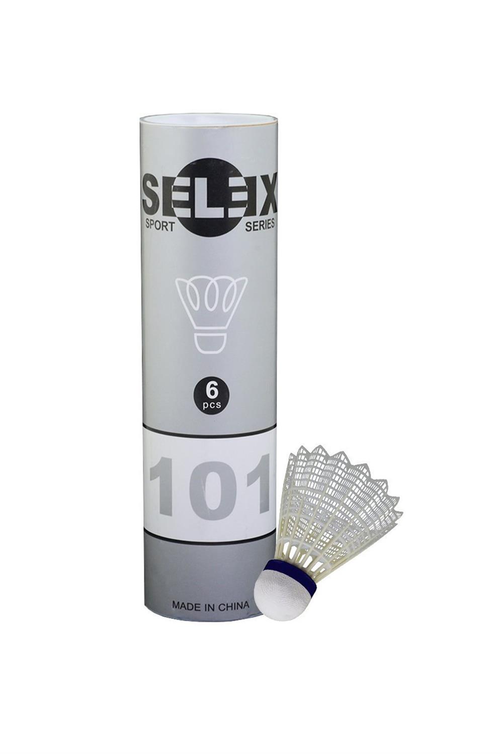 Selex 101 Badminton Topu Plastik Mantar Başlıklı 6'lı | Sporborsasi.com