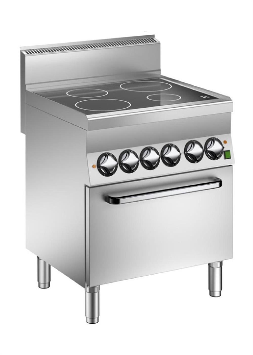 Mareno Ceramic Glass Surfaced 4 Cooking Zones Range Range with Electric ...