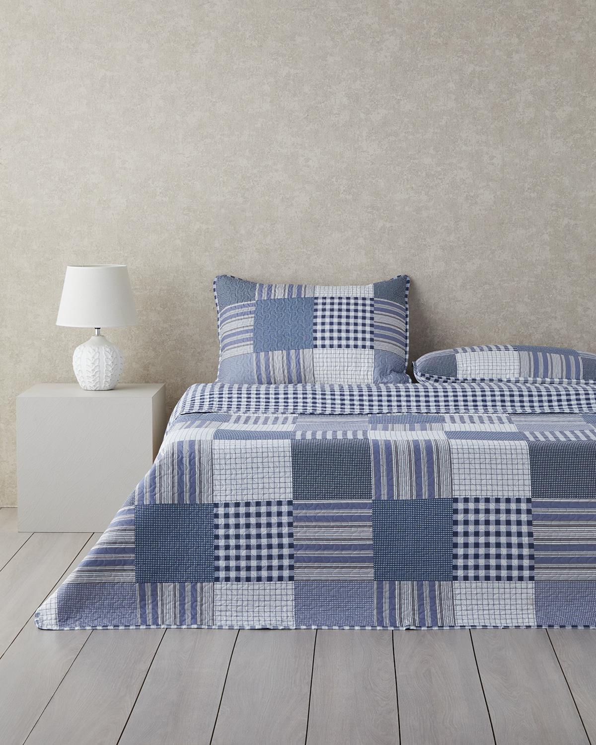 Set Cuverturi Pat 200x220 cm Albastru