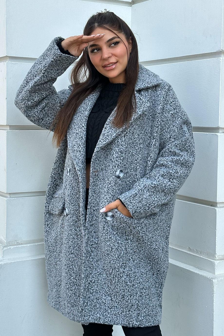 Kısa Model Oversize Kahve Kaban