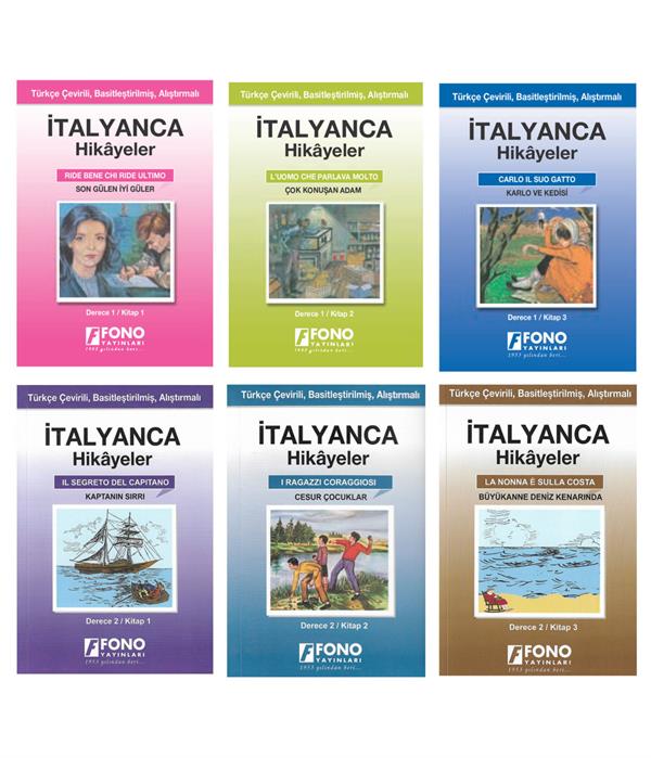 İtalyanca-Türkçe Hikayeler (6 Kitap Set) (derece 1-2)