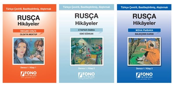 Rusça Türkçe Hikayeler Derece 1 (3 Kitap)