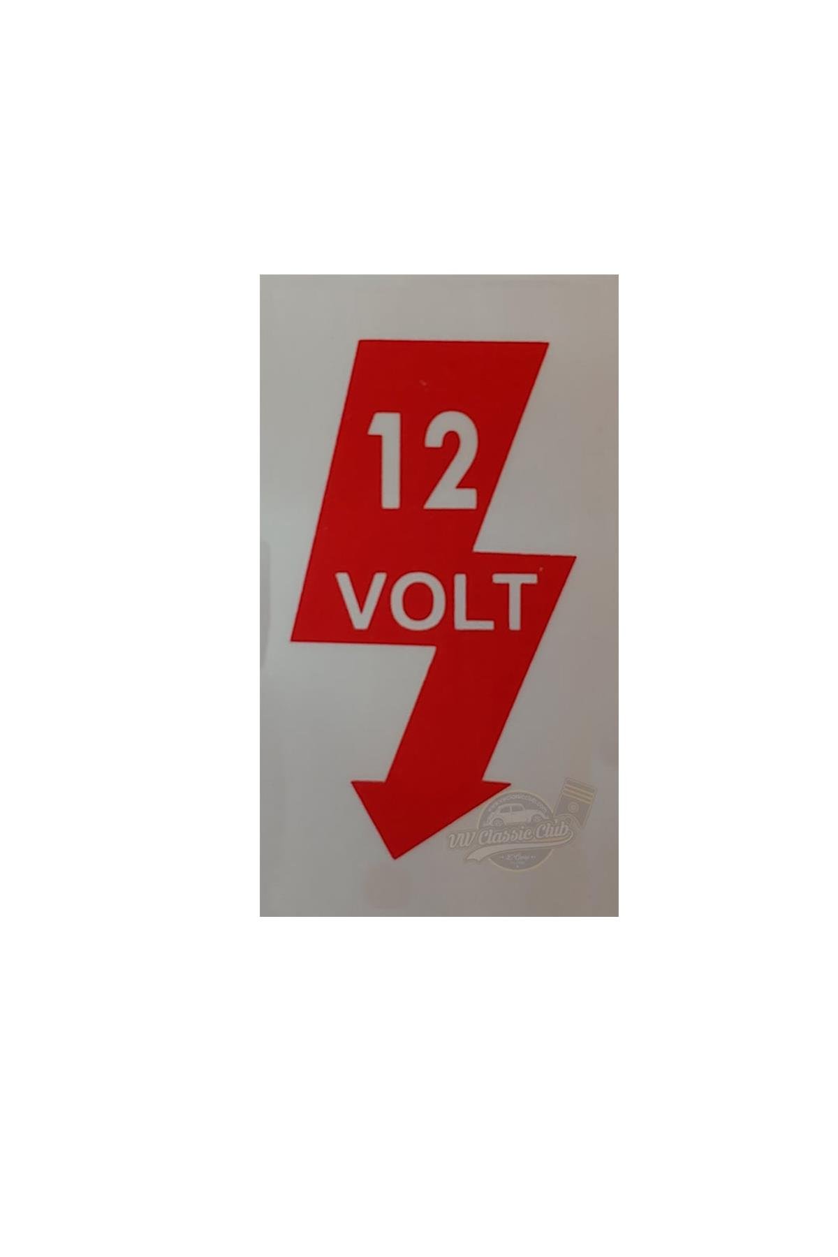 12 Volt Sticker AC853941 - VW Classic Club | Vosvos Kaplumbağa Yedek Parça