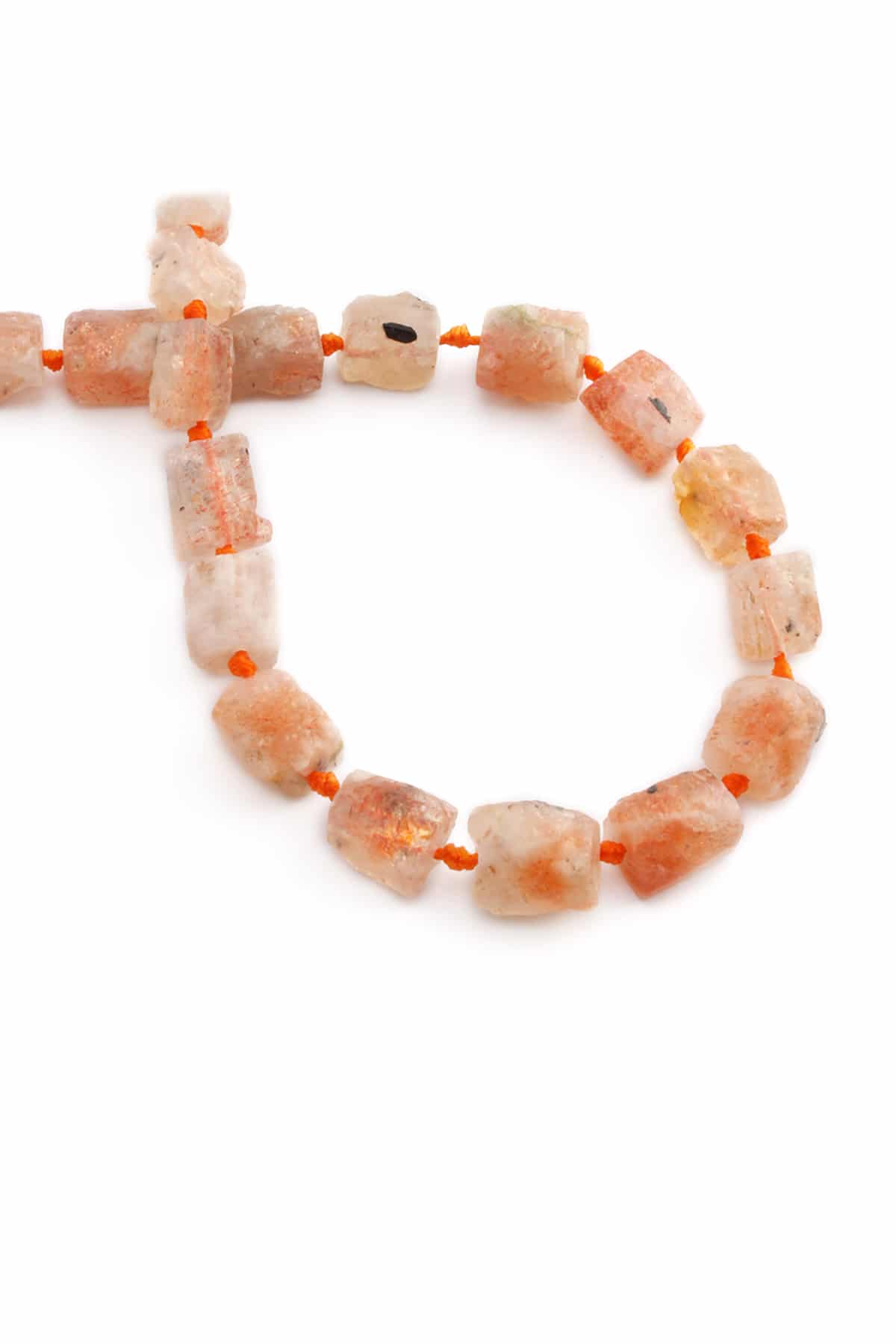 Moon Stone Natural Stone Ham Amorphous Cut 8x10mm String Of Beads