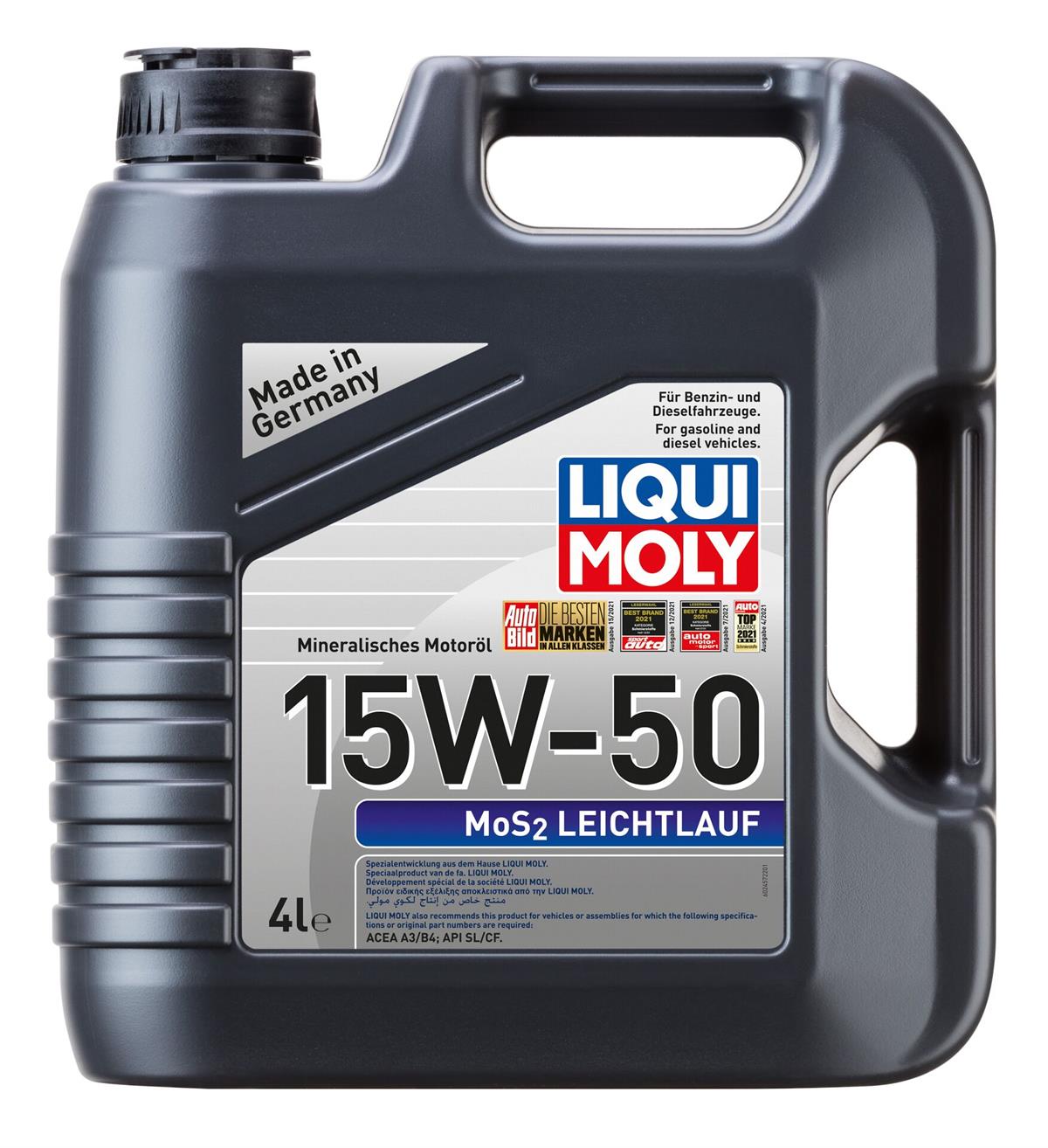 Per Garage | Super Low Friction Motor Oil MoS2 15W-50 4 l - LQM2457