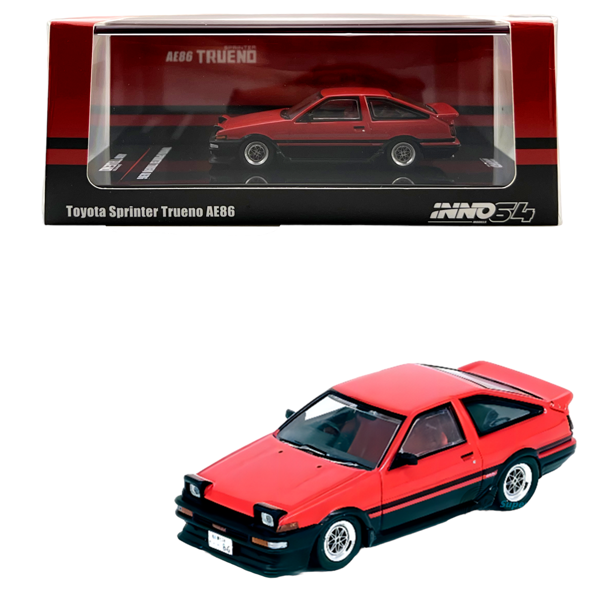 İNNO64 Toyota Sprinter Trueno AE86 Red | diecastpazar