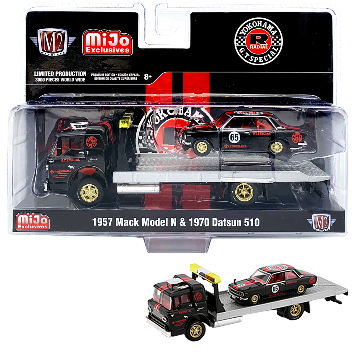 M2 Machines 1957 Mack Model N + 1970 Datsun 510 Yokohama | diecastpazar