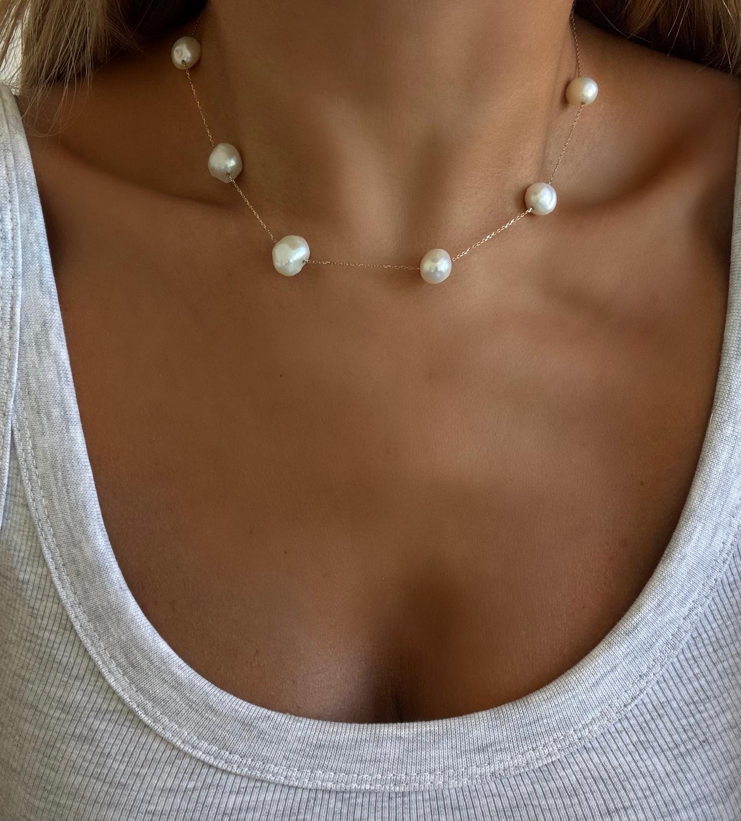 Tek Sakız İnci Kolye