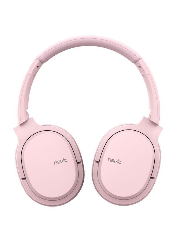 Havit I62 Katlanabilir Kulaküstü Mikrofonlu Bluetooth Kulaklık - Pembe