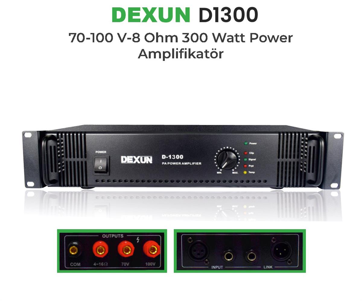 Dexun D-1300 Tek Kanal Power Amplifier