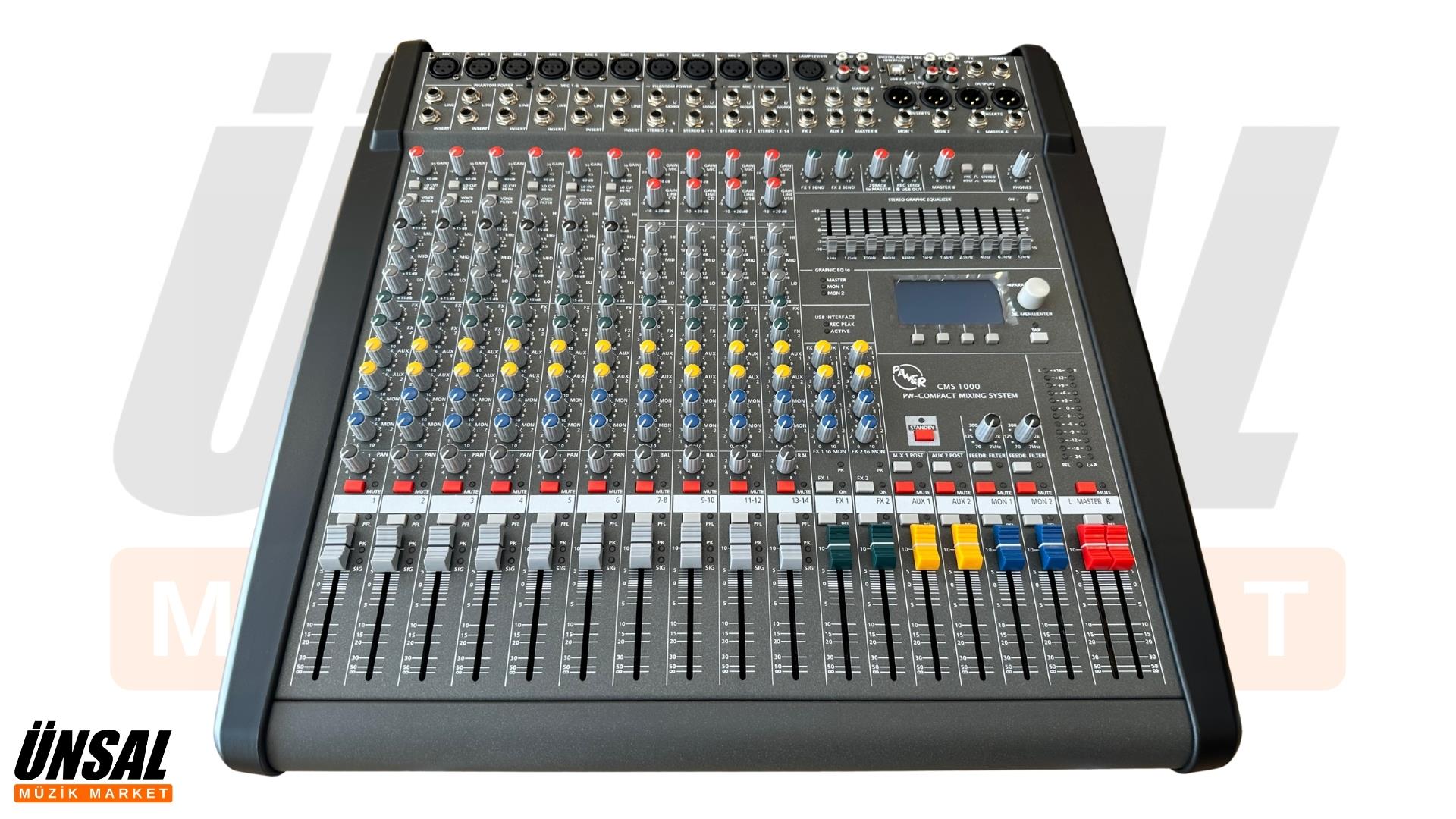 Pawer CMS 1000 10 Kanal Deck Mikseri keşfedin! Konser, düğün salonu ve ...