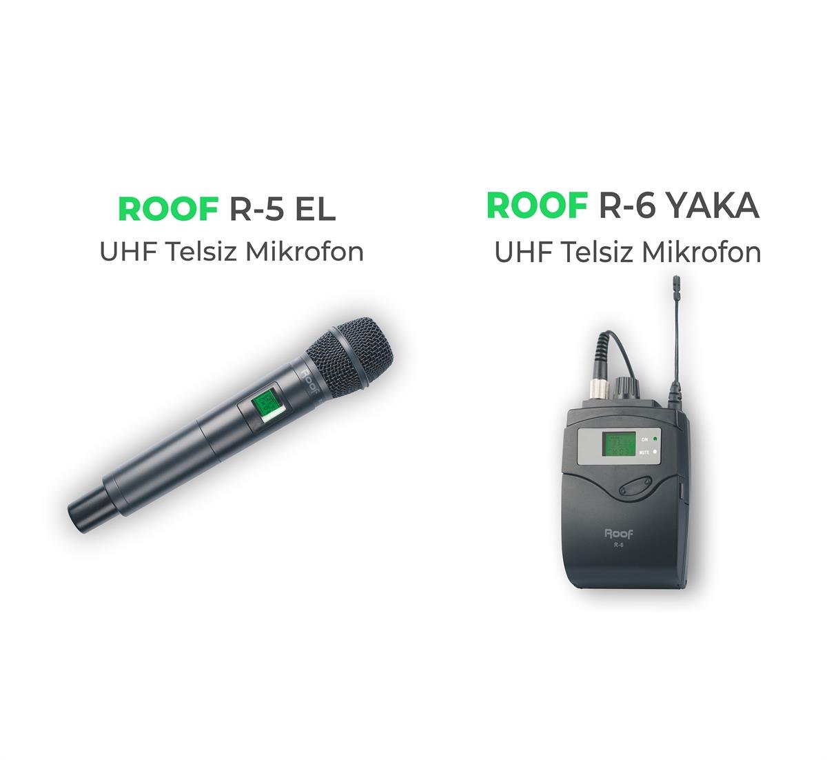 Roof R-5/R-6 Kablosuz El ve Yaka Mikrofonu