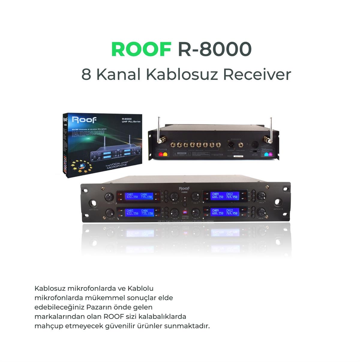 Roof R-8000 8 Kanal UHF Receiver