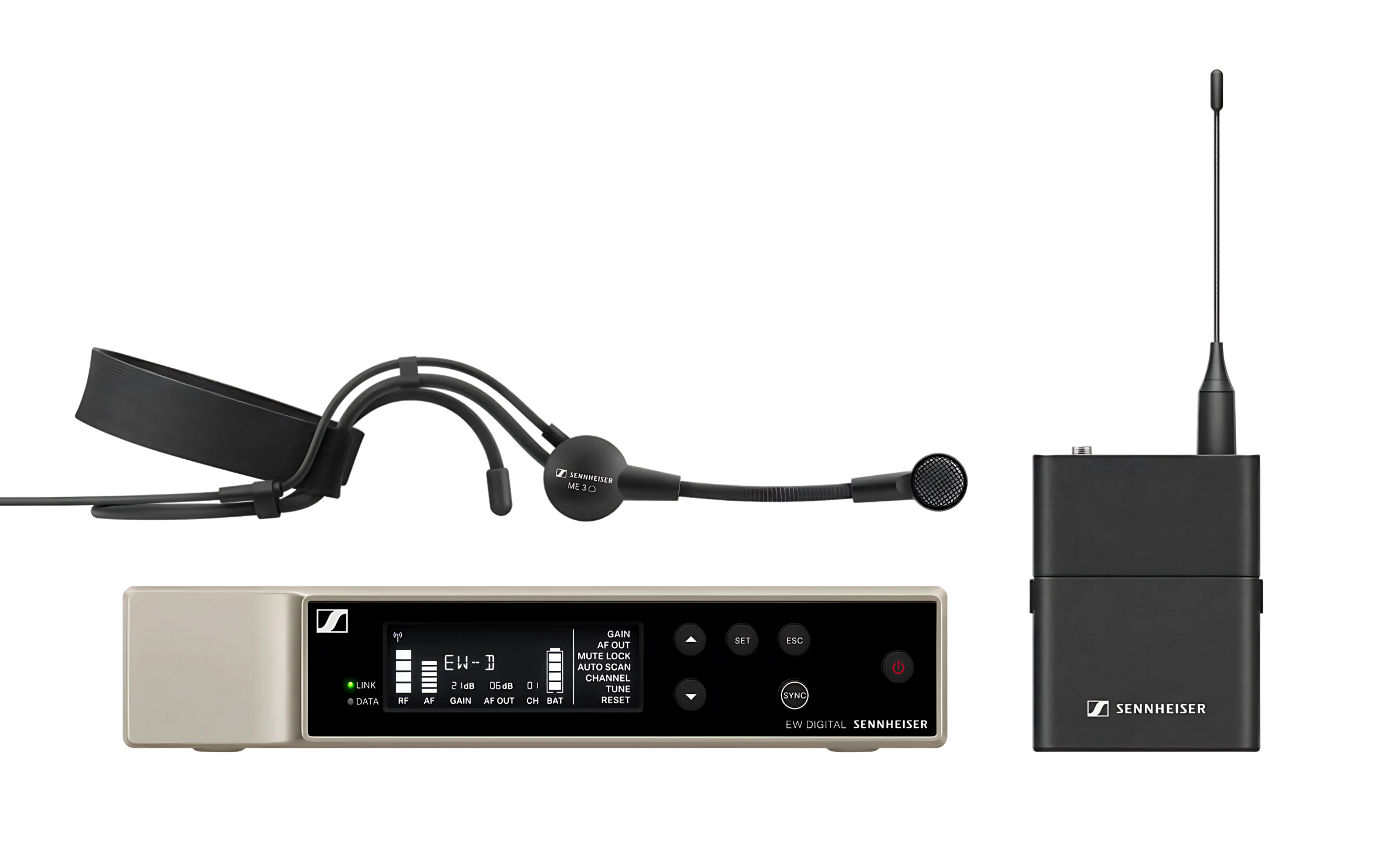 Sennheiser EW-D ME3 Kafa Tipi Kablosuz Mikrofon Seti