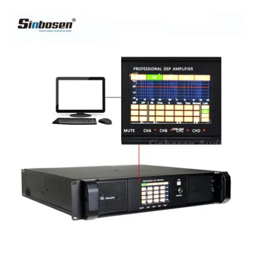 Sinbosen DSP12000Q 4 Kanal Subwoofer Digital DSP Yüksek Kaliteli Power Amplifier Amplifikatör
